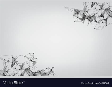 Banner Design Global Network Connection Geometric Vector Image