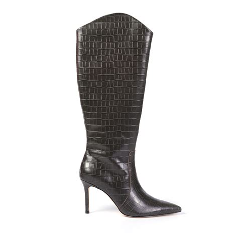 Sexy Design Pointy Toe Stiletto Heel Genuine Leather Tall Boot Women Shoes Women Shoes And