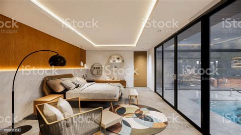 3d 렌더링 인테리어 하우스 현대 오픈 거실 공간 부엌 로프트 스타일 듀플렉스 아파트 레지던스 홈 장식 고급 인테리어 디자인입니다 0명에 대한 스톡 사진 및 기타 이미지