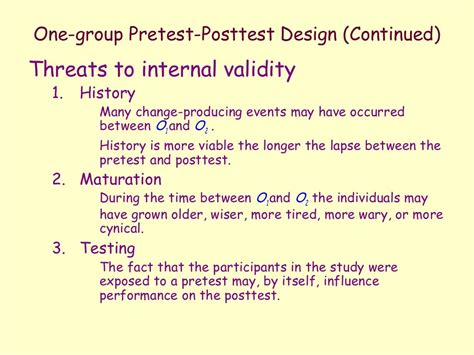 Threats To Internal And External Validity