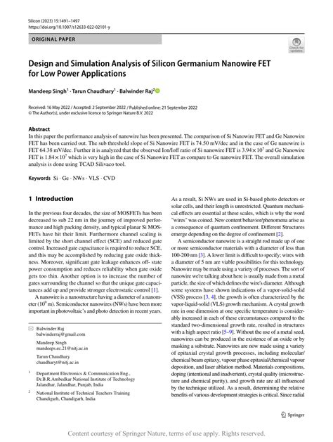 design and simulation analysis of silicon germanium nanowire fet for