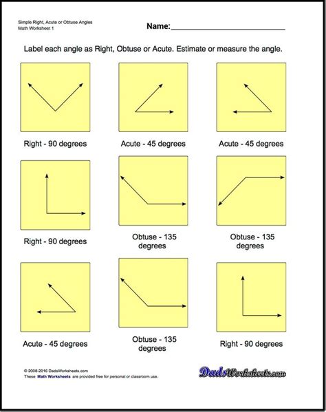 Geometry Basics Worksheets