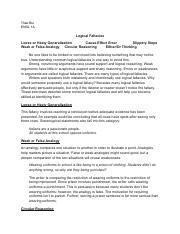 Identifying And Avoiding Logical Fallacies A Guide For Strong Course Hero