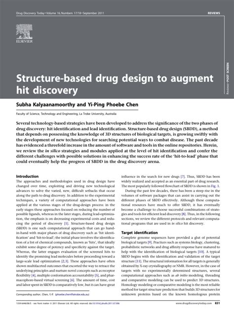 Structure Based Drug Design To Augment Pdf Drug Design Docking