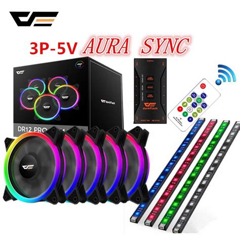 Darkflash Dr Pro P V AURA SYNC Computer PC Cooling Fan RGB Adjust Mm Quiet IR Remote