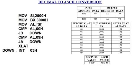 Decimal To Ascii Conversion