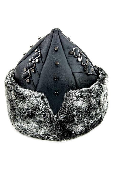 Miss Tesettür Turkish Ottoman Bork Hat Ertugrul Faux Leather Fur
