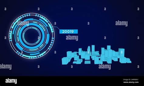Image Of 3d Architecture City Drawing With Scope Scanning And Data Image Of 3d Architecture City Drawing With Scope Scanning And Data