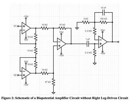 Solved Figure 2 Schematic Of A Biopotential Amplifier
