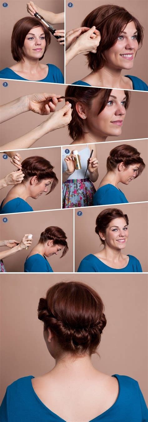 18 Pretty Updos For Short Hair Clever Tricks With A Handful Of