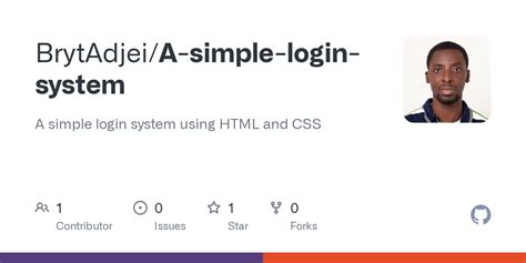 Github Brytadjei A Simple Login System A Simple Login System Using Html And Css
