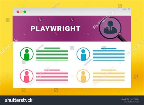 Playwright Logo Header Site Playwright Text Stock Illustration 2094958204 Shutterstock