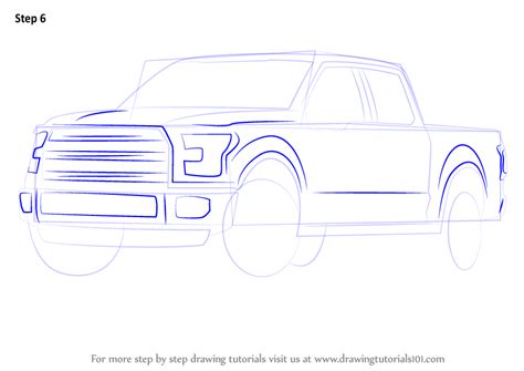 Learn How To Draw Ford F 150 Truck Trucks Step By Step Drawing
