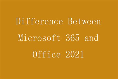 Difference Between Microsoft And Office MiniTool