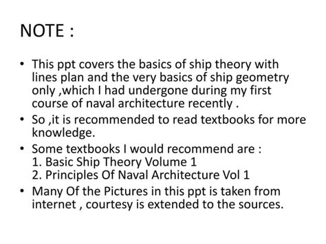 Ship Theory Basics Of Ship Geometry Lines Plan By Jishnu Saji Ppsx