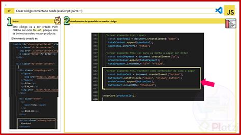 Paso A Pasomejora N° 01 Actualizar El Carrito De Compras Para Que Se Genere Desde Javascript