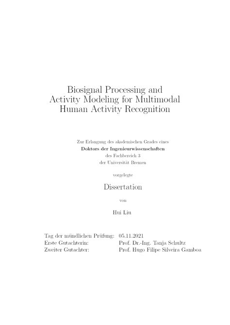 Biosignal Processing And Activity Modeling For Multimodal Human