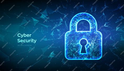 Premium Vector Lock Cyber Security Padlock With Keyhole Icon Protect