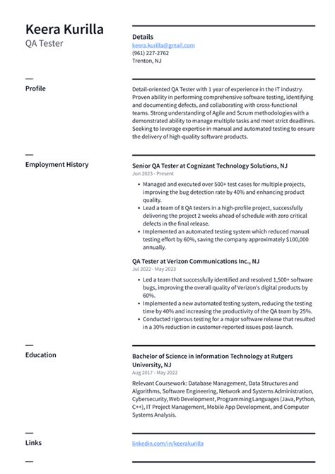 Adobe Qa Tester Resume Examples Resumecat