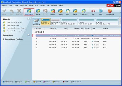 extend system partition with partition magic