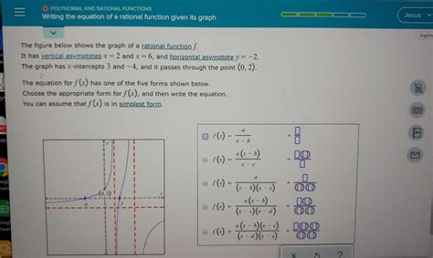Solved O Polynomial And Rational Functions Writing The