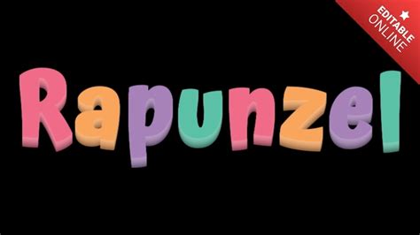 Rapunzel Эффект красивого текста Генератор текстовых эффектов