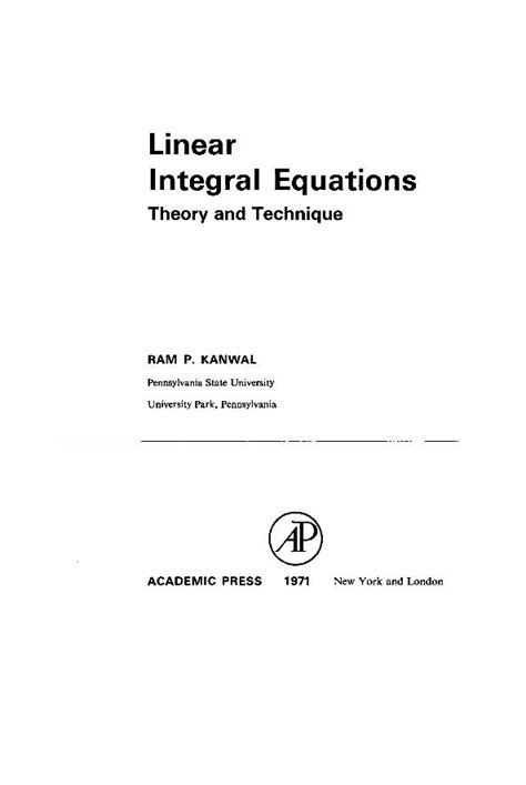 Pdf Linear Integral Equations Theory And Techniques Dokumentips