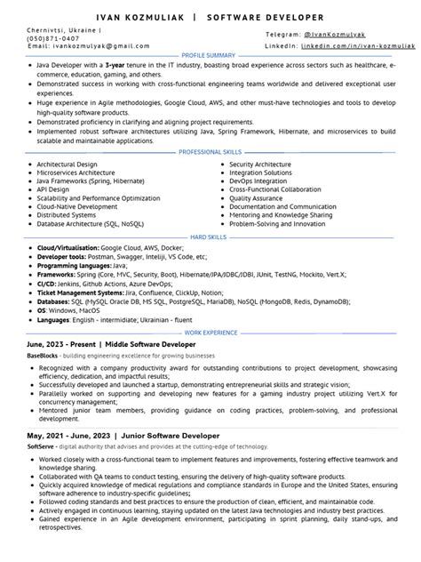 Ivan Kozmuliak Cv Pdf Java Programming Language Databases
