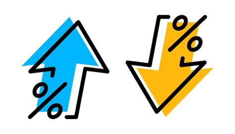Premium Vector Percent With Arrows Up And Down Arrow With Percentage Icon Increasing And
