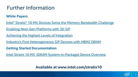 High Memory Bandwidth Demo One Intel Station Ppt