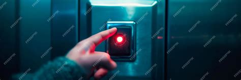 Premium Photo Finger On The Button A Person With Their Finger On A Button Symbolizing Making A