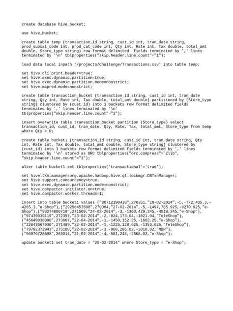 Hive Hands On Bucketing Table Pdf