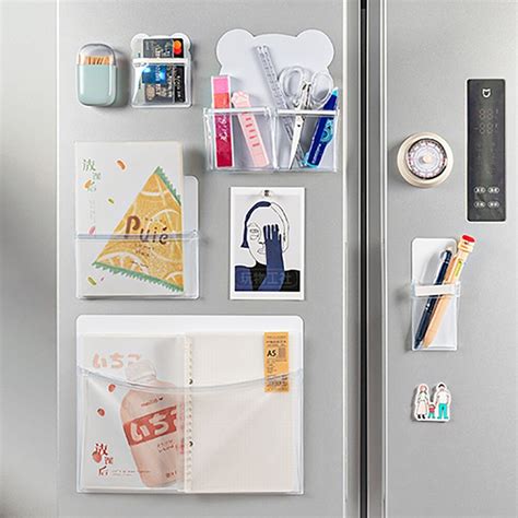 냉장고 자석 수납 포켓 정리함 2size 투명 벽걸이 월포켓 주머니 우편물 마그넷 영수증 가정통신문 보관함 감도 깊은 취향 셀렉트샵 29cm