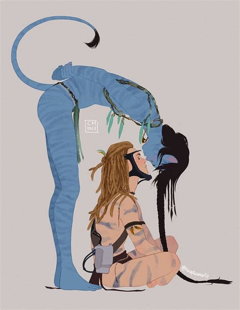 Kiri And Spider James Camerons Avatar And 1 More Drawn By