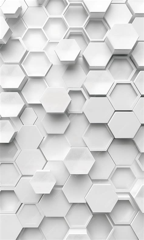 white hexagonal pattern of the hexagonal tiles premium ai generated image
