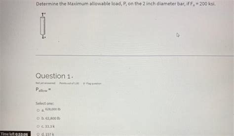 solved determine the maximum allowable load p on the 2
