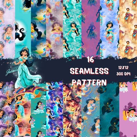 SEAMLESS PATTERN Jasmine Jasmine Paper Jasmine Digital Etsy
