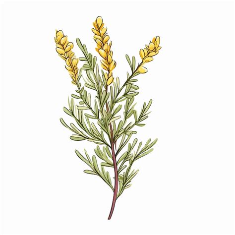 Sagebrush Flower Isolated On White Background Premium Ai Generated Vector