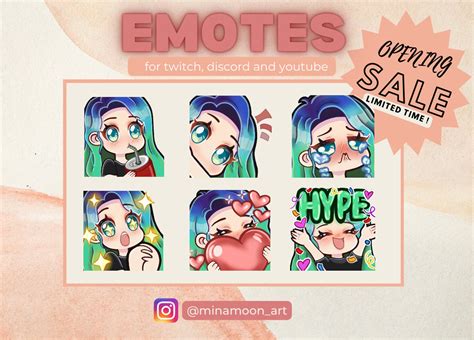 Custom Twitch Emotes V1 Custom Emotes Twitch Twitch Emotes Chibi Girl Emotes Twitch Emotes