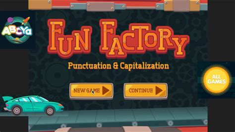 Fun Factory Punctuation And Capitalization Car Abcya Game Youtube