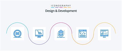 Design And Development Blue 5 Icon Pack Including Web Development Web