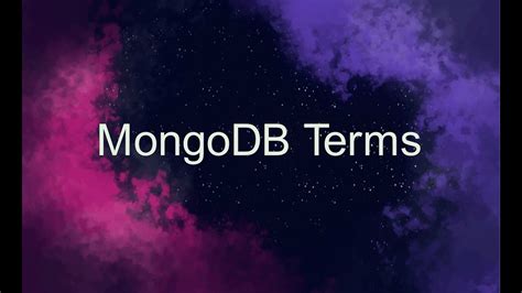 Mongodb Terms Understand Mongodb Terminology Youtube