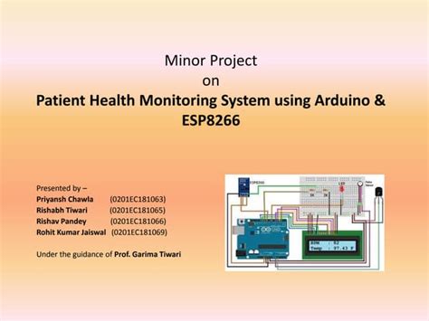 Patient Health Monitoring System Using Arduino And Esp8266 Pptx