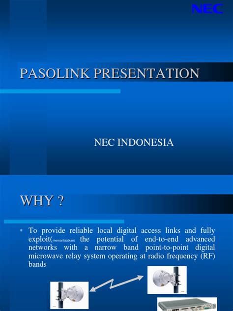 Pasolink Presentation2 Pdf Microwave Physical Layer Protocols