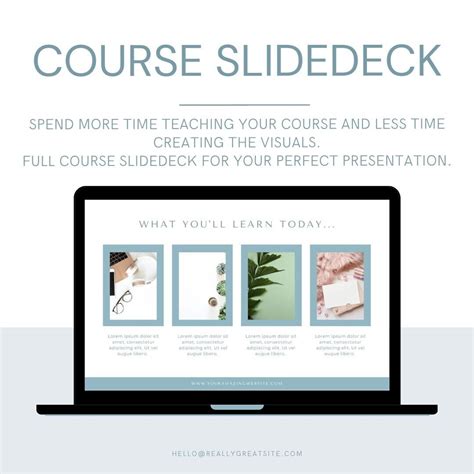 Course Slides Slidedeck Canva Template Webinar Slides Etsy