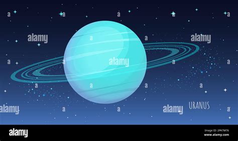 Uranus Planet With Rings In Outer Space Stock Vector Image And Art Alamy