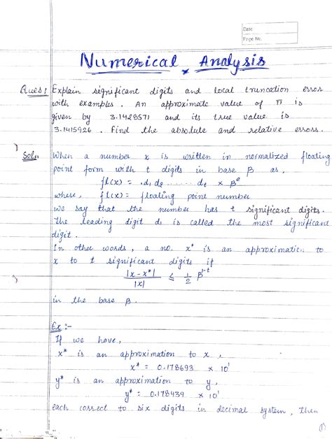 Solution B Sc Mathematics Numerical Analysis Assignment Duke