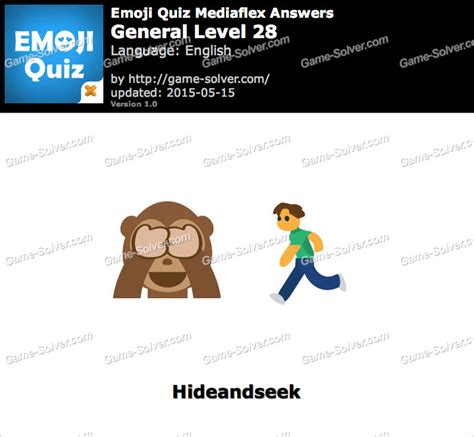 Emoji Quiz General Level 28 Game Solver