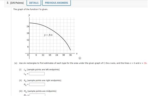 solved 2 [3 6 points] details previous answers the graph of