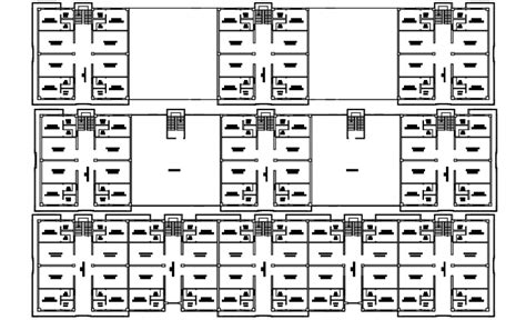 Drawings Of An Apartment Building 2d View Layout Plan In Autocad Software File Cadbull